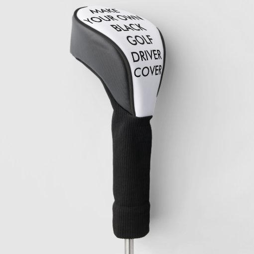 Custom Personalized Black Golf Driver Club Cover | Zazzle