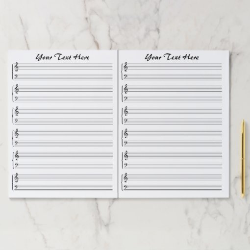 Custom Personalized Blank Sheet Music Paper Pad | Zazzle