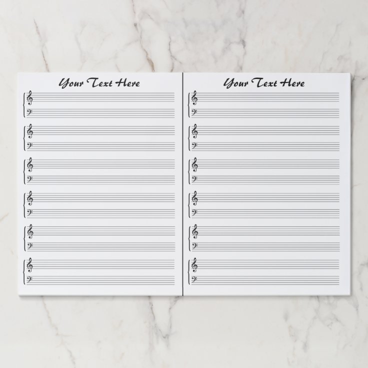 Custom Personalized Blank Sheet Music Paper Pad | Zazzle