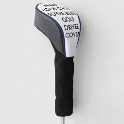 Custom Personalized Blue Golf Driver Club Cover | Zazzle