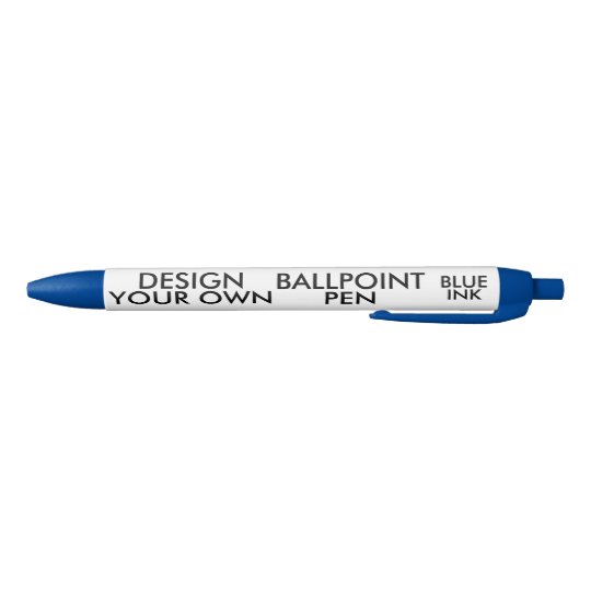 Custom Personalized Blue Ink Ballpoint Pens | Zazzle.com