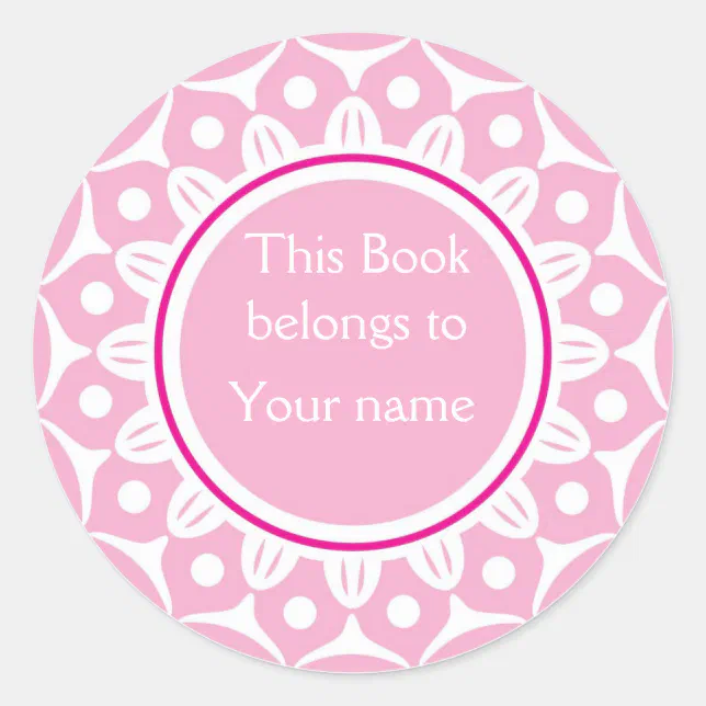 Custom Personalized Bookplates - Light Pink | Zazzle