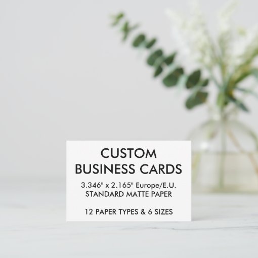 Custom Personalized Business Cards Blank Template | Zazzle