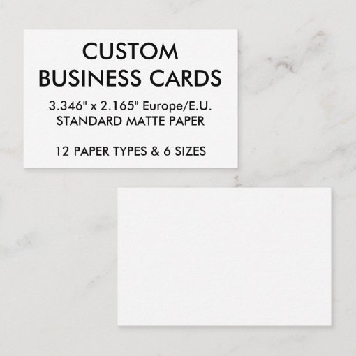 Custom Personalized Business Cards Blank Template | Zazzle