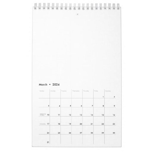 Custom Personalized Calendar Blank Template | Zazzle