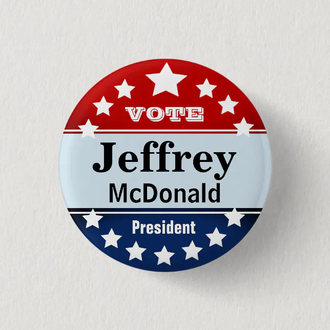 Custom Personalized Campaign Template Button | Zazzle