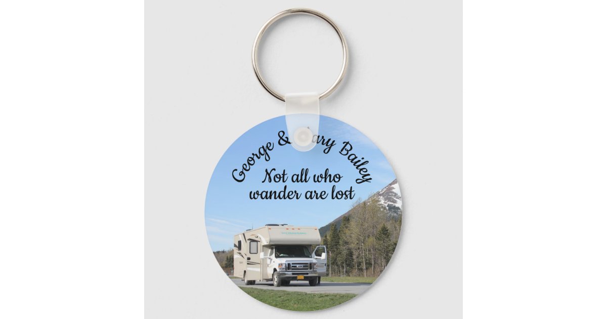 Custom Personalized Camper RV Keychain Your Photo | Zazzle