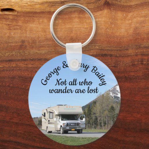 Custom Personalized Camper RV Keychain Your Photo | Zazzle