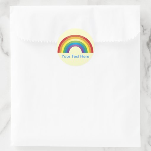 Custom Personalized Classic Rainbow Stickers | Zazzle