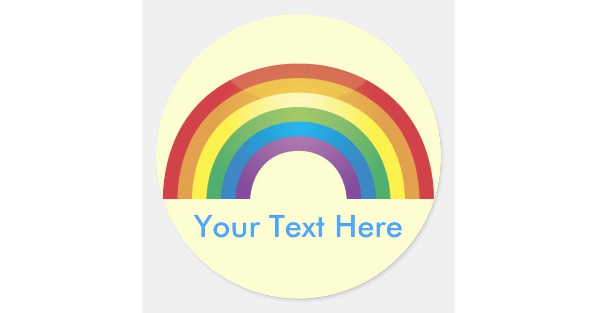 Custom Personalized Classic Rainbow Stickers | Zazzle