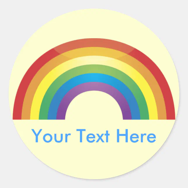 Custom Personalized Classic Rainbow Stickers | Zazzle