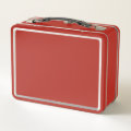 Custom Personalized Classic RED Metal Lunch Box | Zazzle