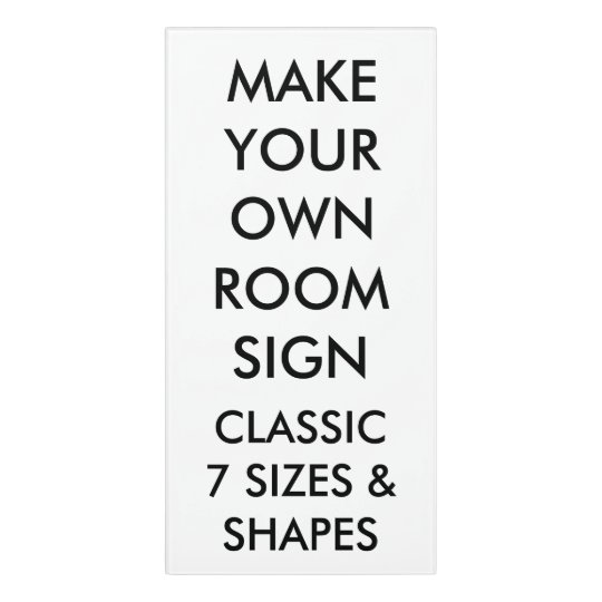 Custom Personalized Classic Room Sign | Zazzle.com