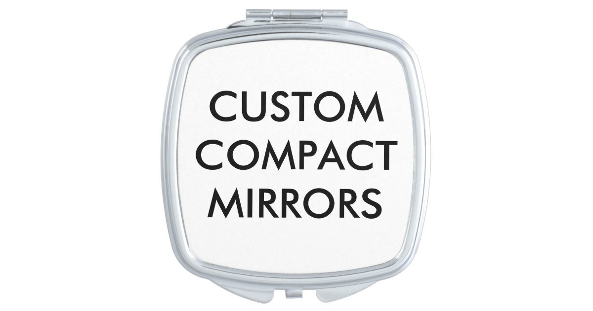 Custom Personalized Compact Mirror Blank Template | Zazzle