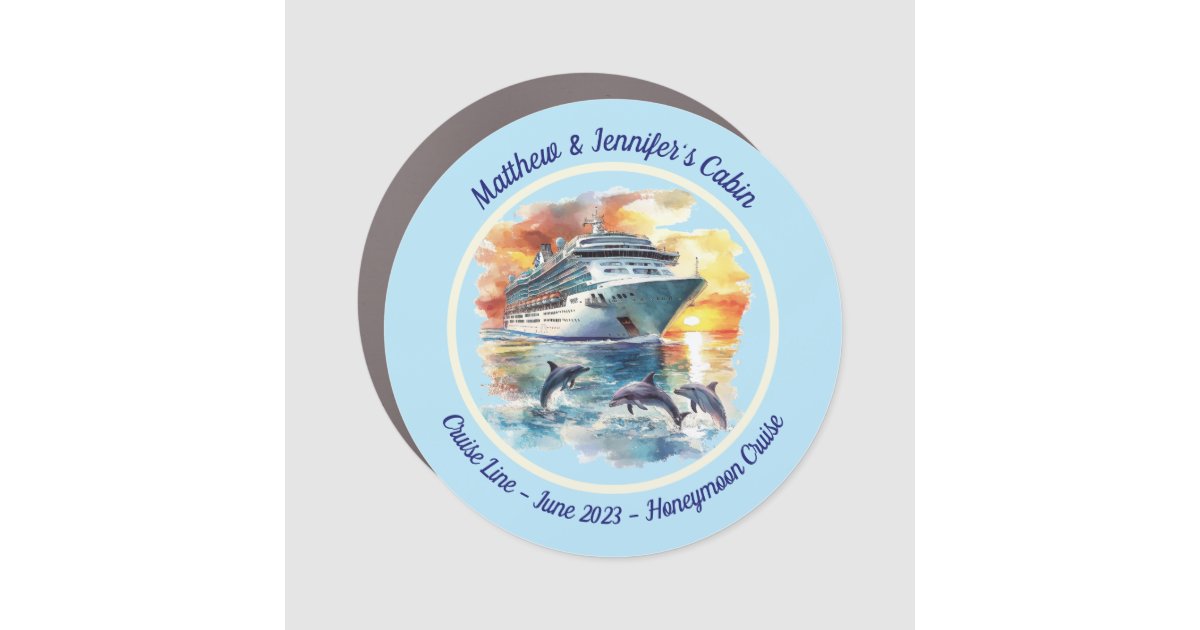 Custom Personalized Cruise Ship Cabin Stateroom Car Magnet | Zazzle