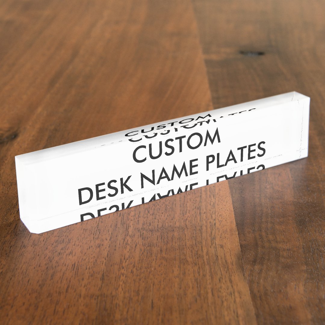 Custom Personalized Desk Name Plate Blank Template | Zazzle