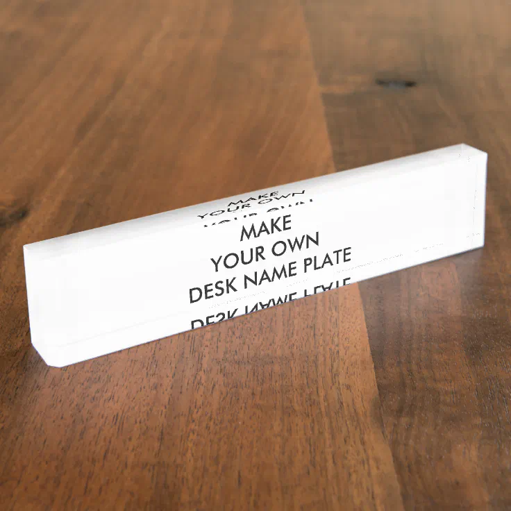 Custom Personalized Desk Name Plate Block | Zazzle