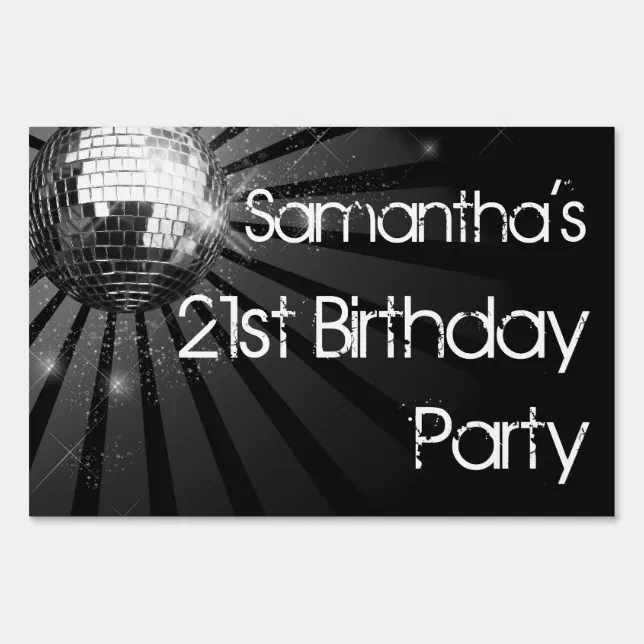 Custom Personalized Disco Party Yard Sign | Zazzle
