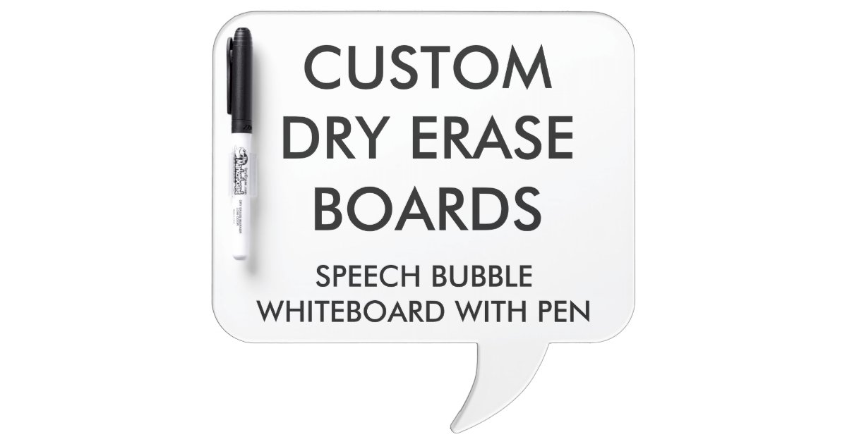 Custom Personalized Dry Erase Board Blank Template | Zazzle