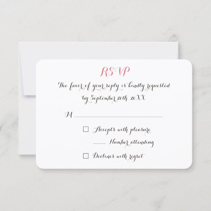 Custom Personalized Elegant Wedding RSVP Invite | Zazzle.com