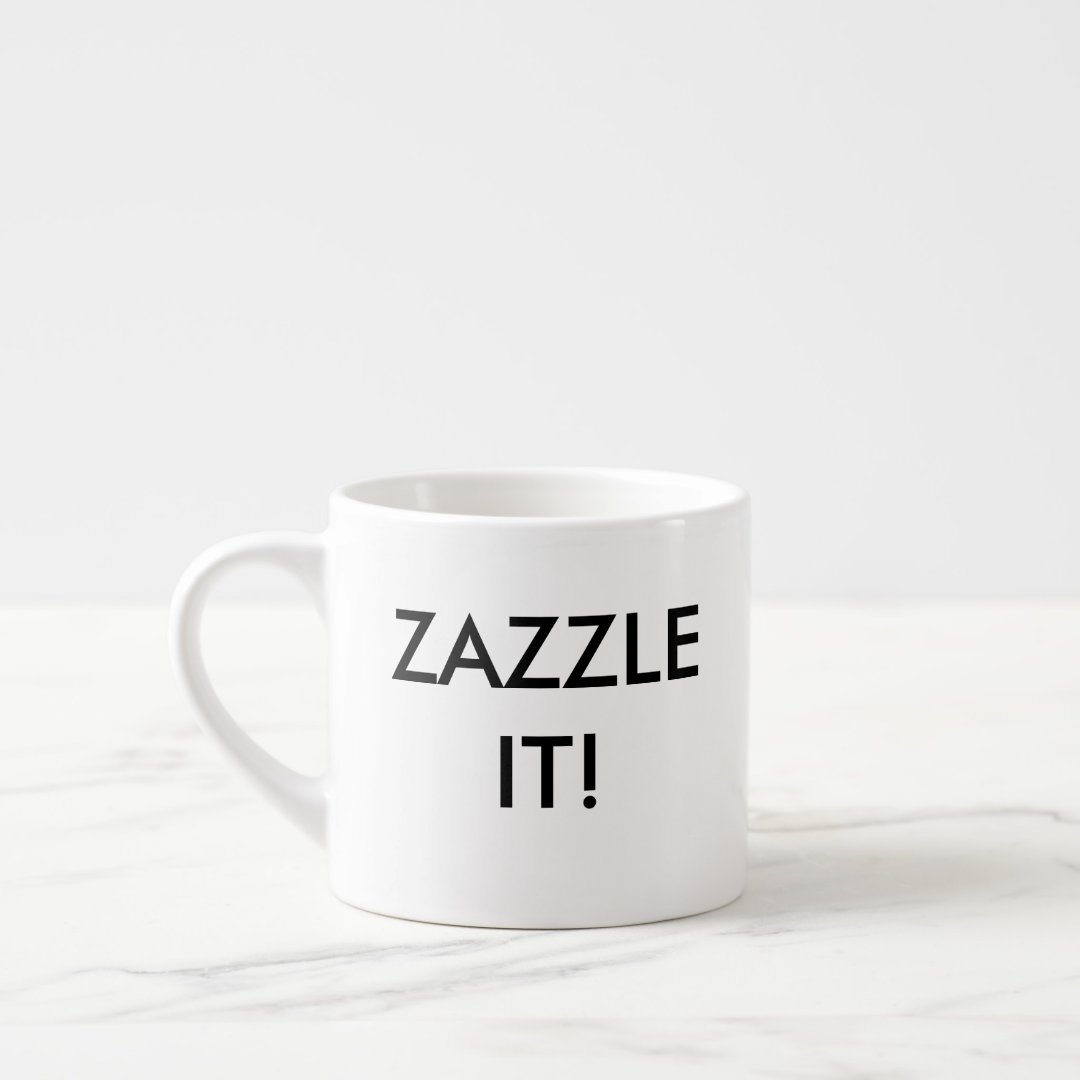 Custom Personalized Espresso Cup Blank Template | Zazzle