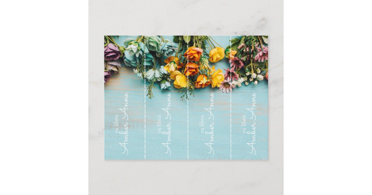 custom personalized ex libris bookmark cut the postcard | Zazzle