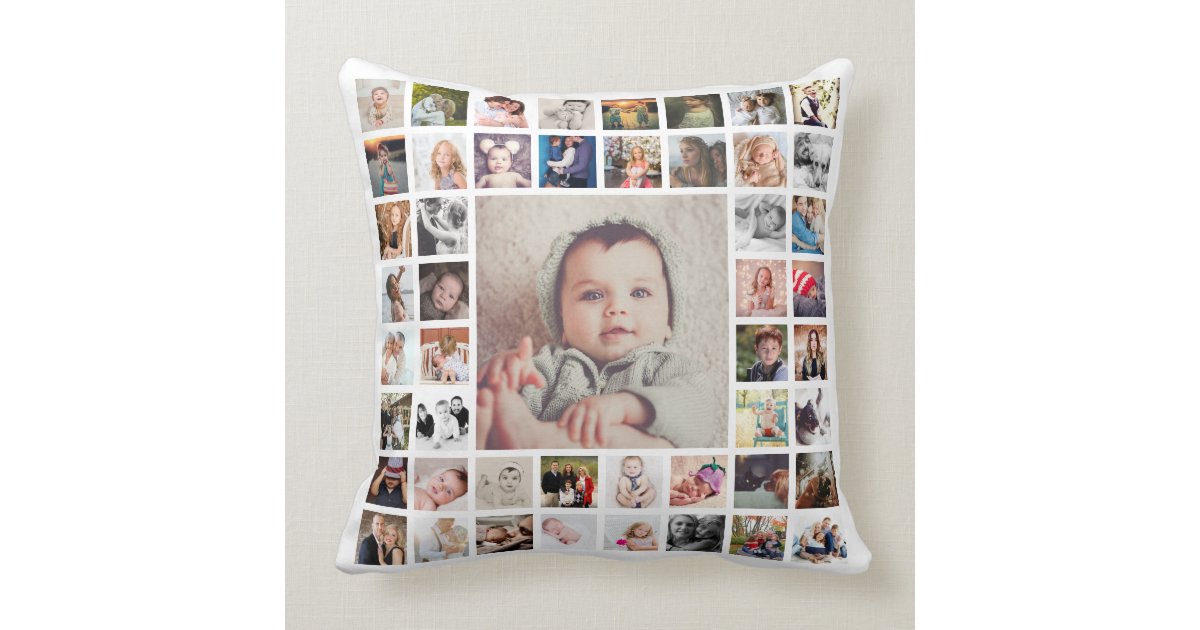 Custom Personalized Family Memories Photo Collage Throw Pillow | Zazzle.com