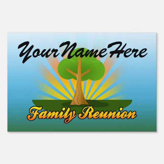 Custom Personalized Family Reunion Yard Sign | Zazzle