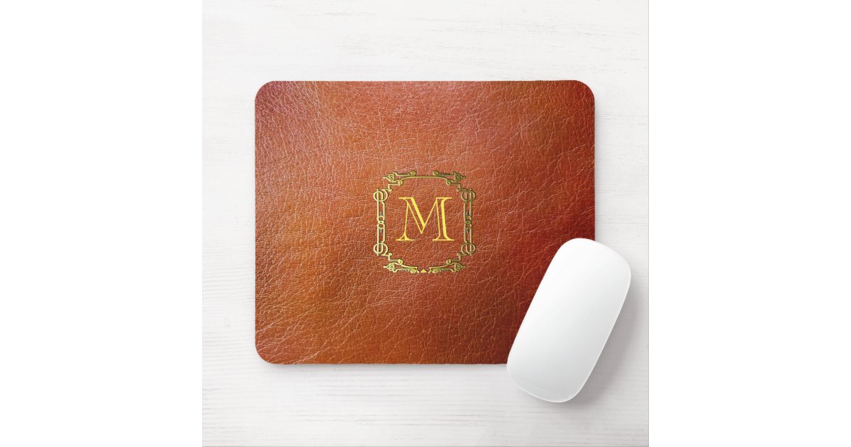 Custom Personalized Faux Leather Mouse Pad | Zazzle