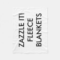 Custom Personalized Fleece Blanket Blank Template | Zazzle