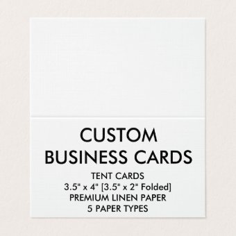 Custom Personalized Folded Tent Business Cards | Zazzle