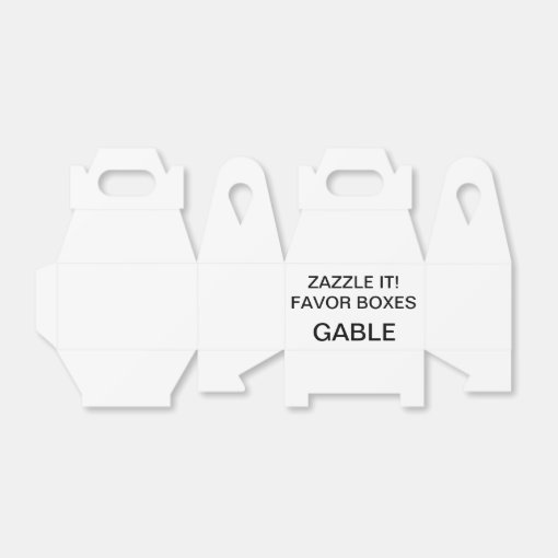 Custom Personalized Gable Favor Boxes Blank | Zazzle