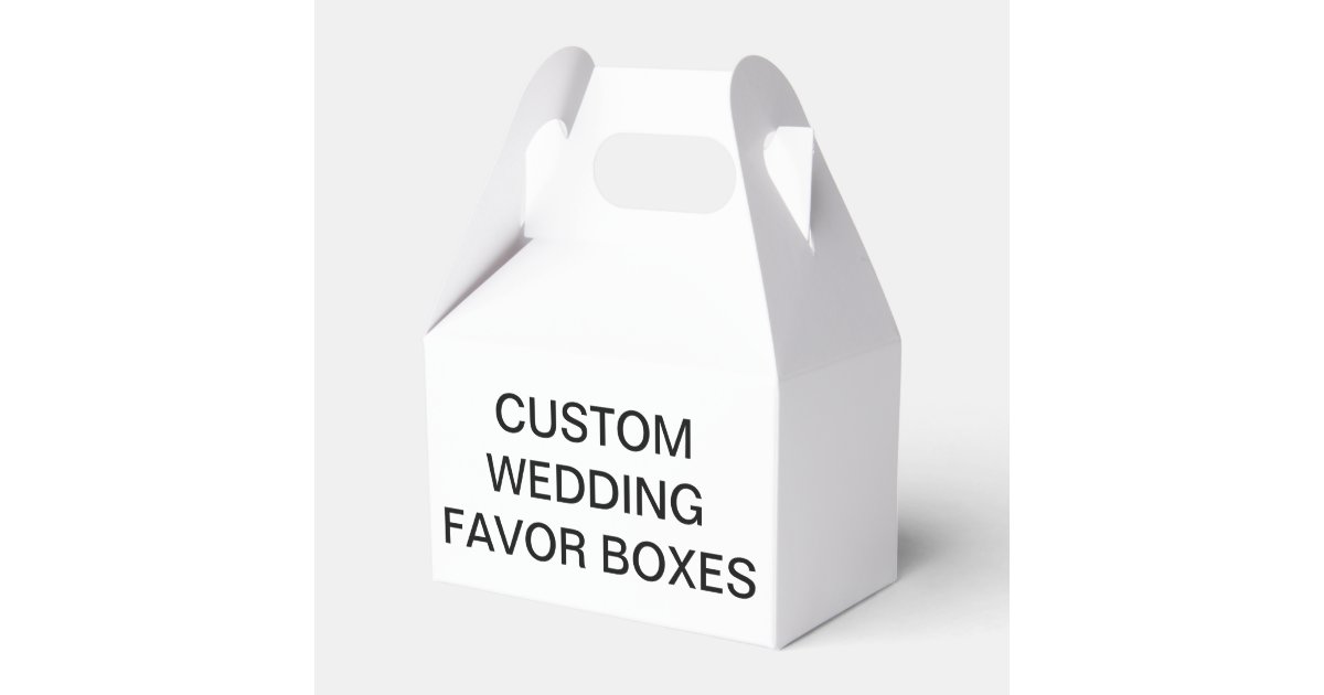 Custom Personalized Gable Wedding Favor Boxes | Zazzle