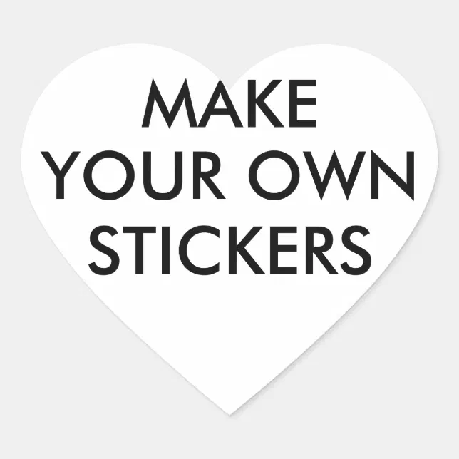 Custom Personalized Glossy Heart Shaped Stickers | Zazzle