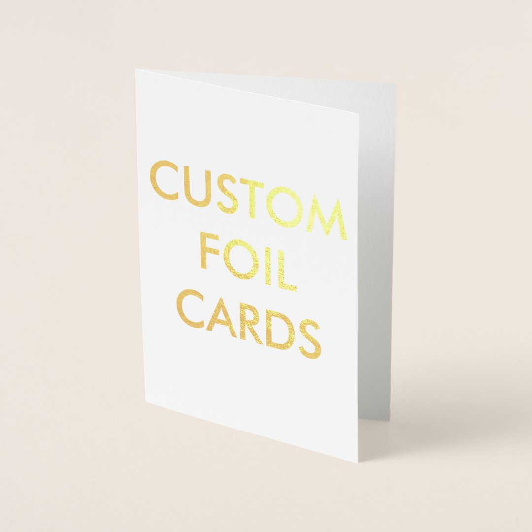Custom Personalized Gold Foil Greeting Card | Zazzle