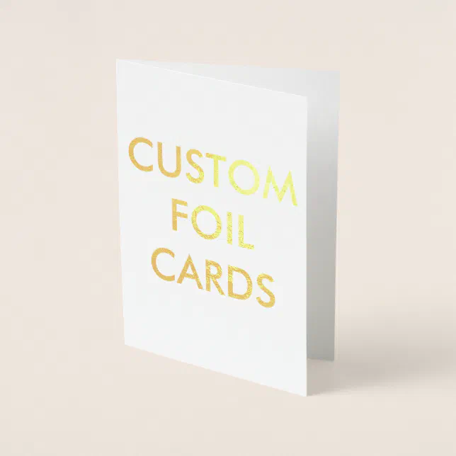 Custom Personalized Gold Foil Greeting Card | Zazzle