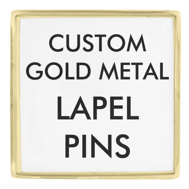 Custom Personalized Gold Plated Lapel Pin | Zazzle