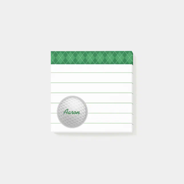 Custom Personalized Golf Post It Notes Gift | Zazzle