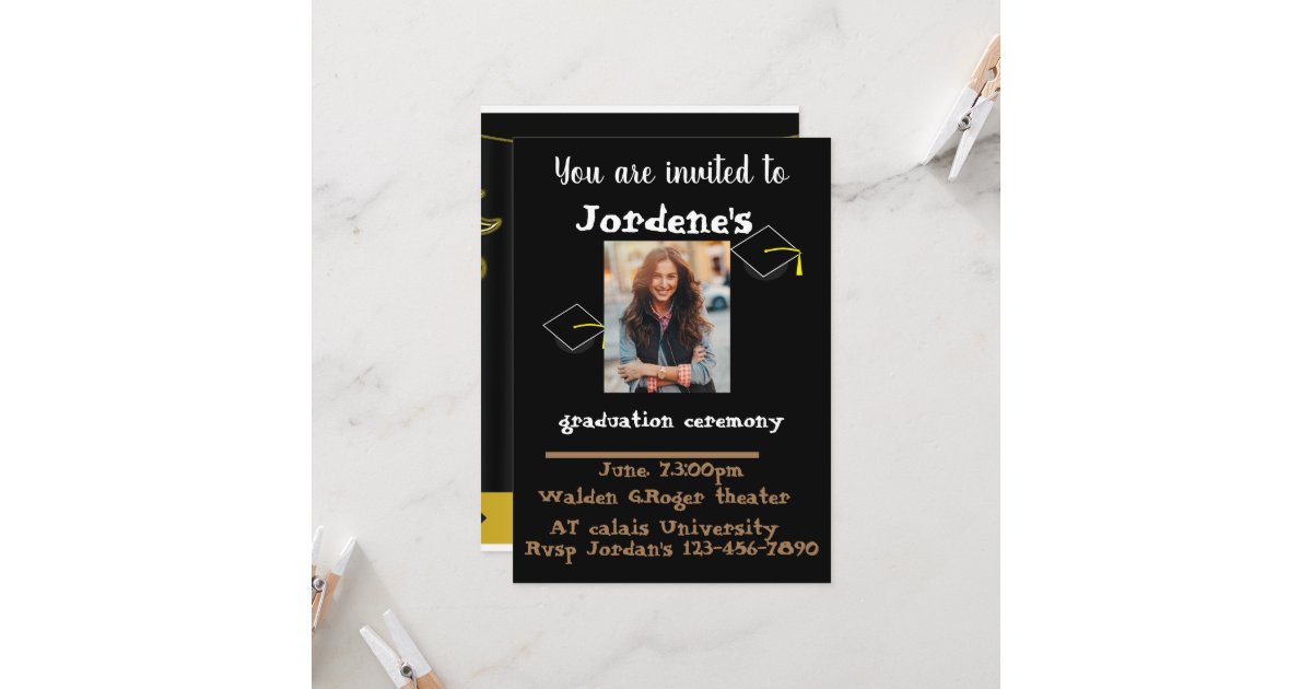 Custom personalized graduation ceremony , invitation | Zazzle