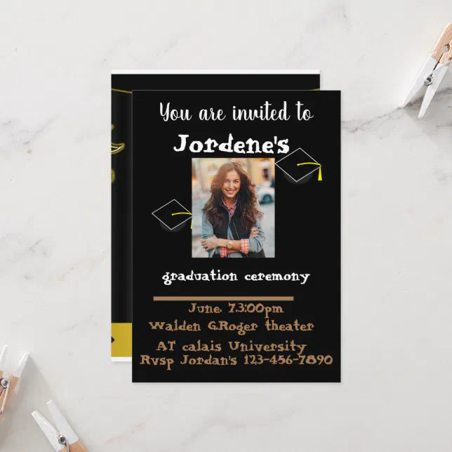 Custom personalized graduation ceremony , invitation | Zazzle