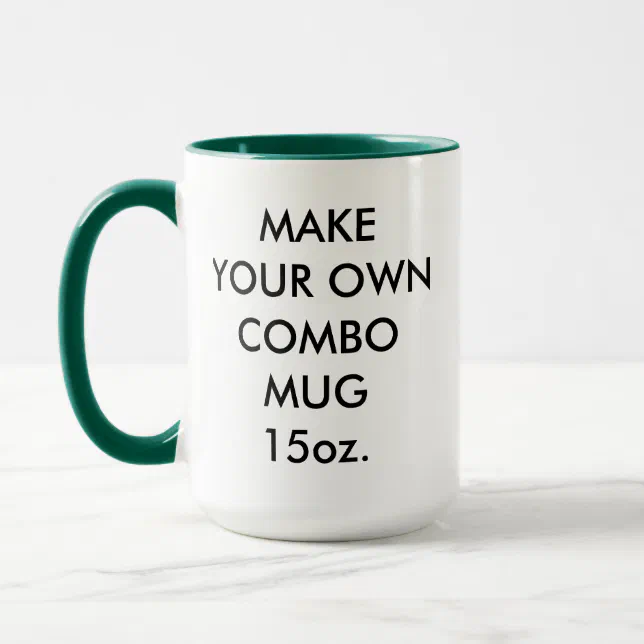 Custom Personalized Green Combination Mug 15oz. | Zazzle