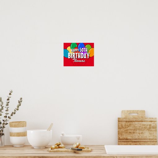 Custom personalized Happy Birthday party posters | Zazzle