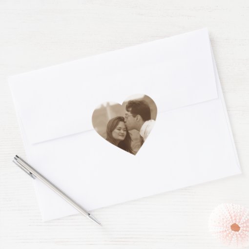 Custom Personalized Heart Photo Stickers | Zazzle