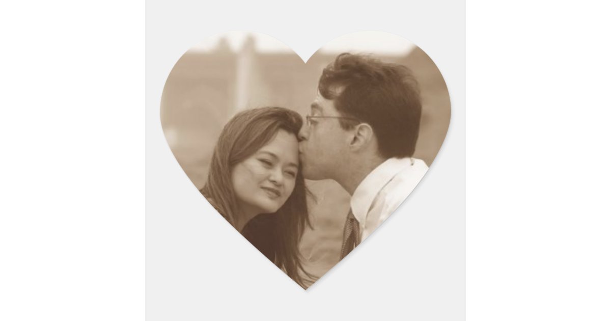 Custom Personalized Heart Photo Stickers | Zazzle