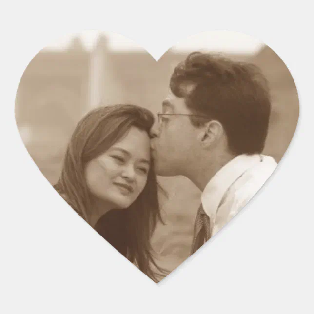 Custom Personalized Heart Photo Stickers | Zazzle