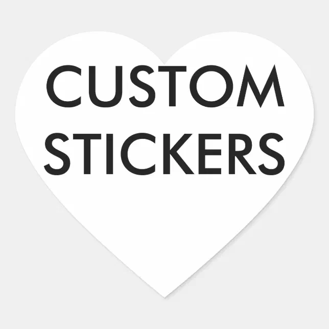 Custom Personalized Heart Stickers Blank Template | Zazzle