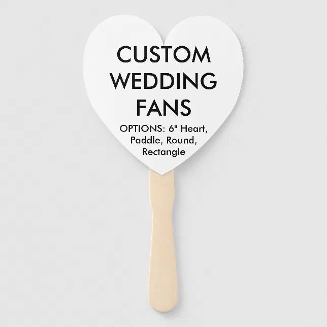 Custom Personalized HEART WEDDING FANS Template | Zazzle