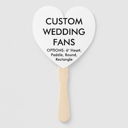 Custom Personalized HEART WEDDING FANS Template | Zazzle.com