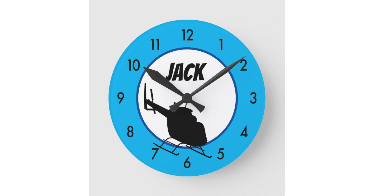 Custom personalized Helicopter Clock | Zazzle