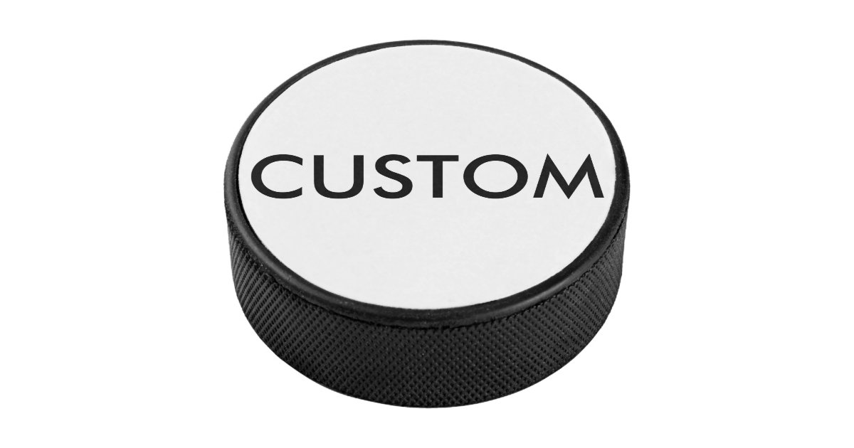 Custom Personalized Hockey Puck Blank Template | Zazzle